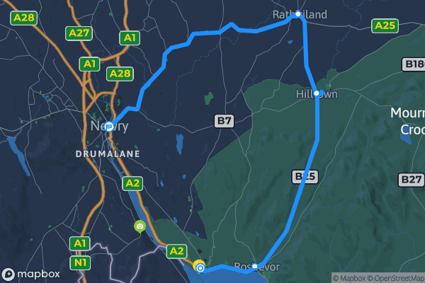 @danielhume's route on RoadStr | Warrenpoint - Newry great Twisties via ...