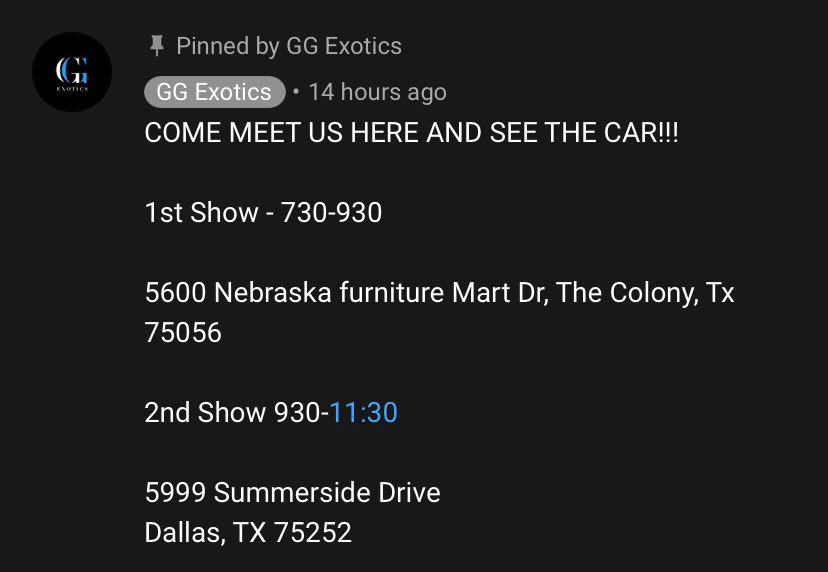 @streetplugs's event on RoadStr | GG Exotics